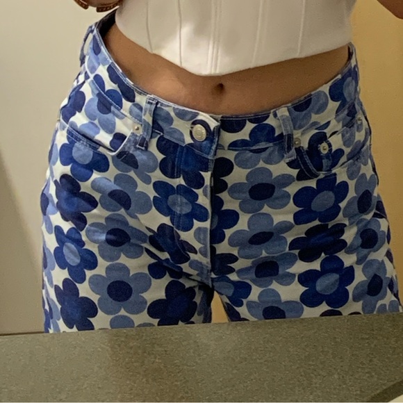 Zara | Jeans | Zara Floral Denim Y2k | Poshmark